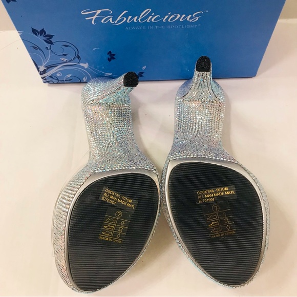 Pleaser | Shoes | Pleaser Fabulicious Cocktail Clear Silver Platform ...